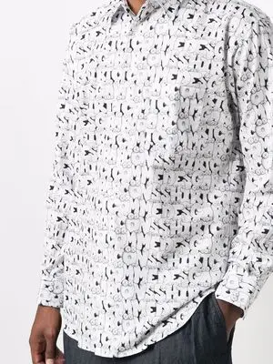 Comme Des Garçons Kaws-print Shirt