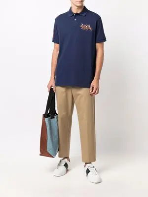 Polo Ralph Lauren Polo Pony-motif Cotton Polo Shirt - Blue