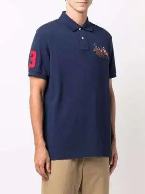 Polo Ralph Lauren Polo Pony-motif Cotton Polo Shirt - Blue