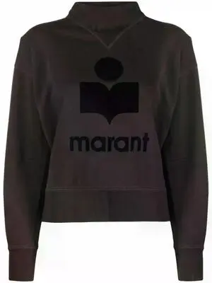 MARANT ETOILE Moby Flocked-logo Sweatshirt
