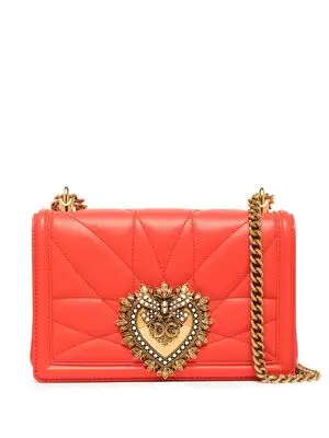 Dolce & Gabbana Devotion Quilted Shoulder Bag Red