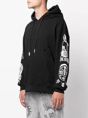 HACULLA. Graphic-print Distressed Hoodie