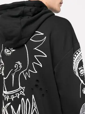 HACULLA. Graphic-print Distressed Hoodie