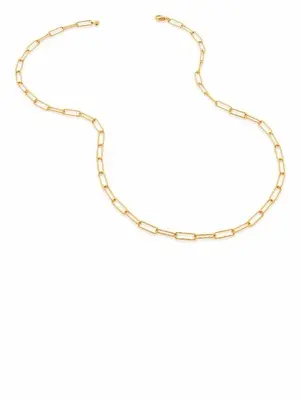 Monica Vinader Alta Textured Chain Necklace - Gold