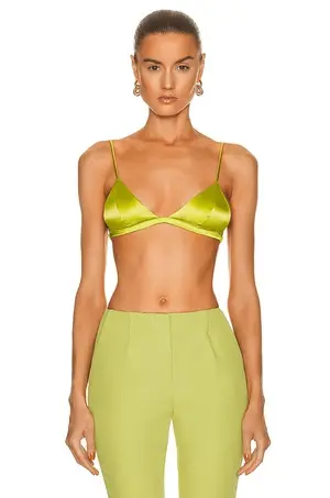 FLEUR DU MAL Fleur Du Mal Luxe Bra In Black Lime Punch