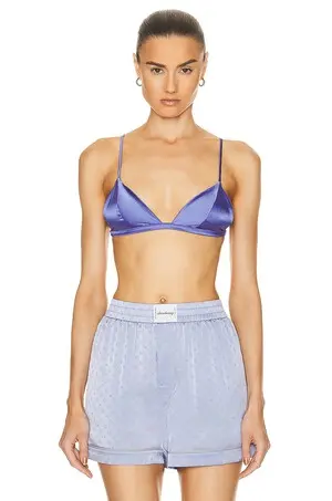 FLEUR DU MAL Fleur Du Mal Luxe Bra In Black Periwinkle