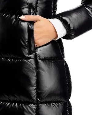 SAVE THE DUCK Ines Hooded Puffer Coat - Black