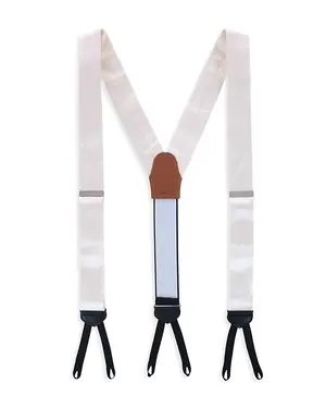 Trafalgar Sutton Formal Solid Color Silk Brace Ivory