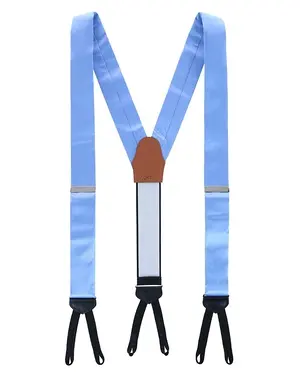 Trafalgar Sutton Formal Solid Color Silk Brace Light Blue