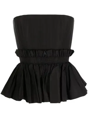 Alex Perry Strapless Peplum Bustier - Black