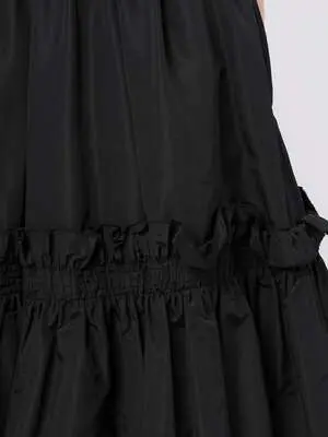 Alex Perry Ruffled Silk Midi Skirt