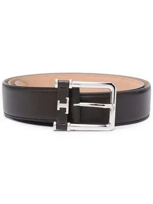 TOD'S Logo-plaque Buckle-fastening Belt - Brown