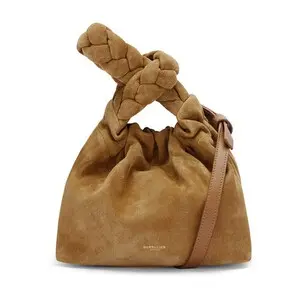 DEMELLIER Santa Monica Braided Bag - Deep Toffee Suede