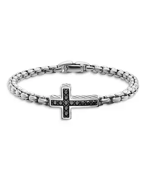 David Yurman Pave Cross Bracelet - Black/silver
