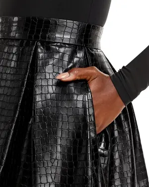 Alice + Olivia Chara Faux Leather Mini Dress
