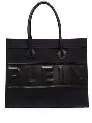 Philipp Plein Logo-embossed Leather Tote Bag - Black