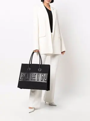 Philipp Plein Logo-embossed Leather Tote Bag