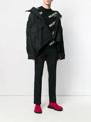 Balenciaga C Shape Parka - Black | Editorialist