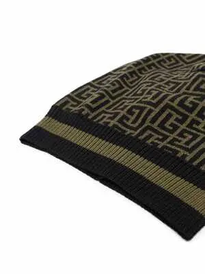 Balmain Knitted Monogram Beanie