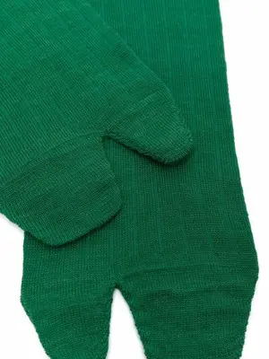 MAISON MARGIELA Ribbed Tabi Socks - Green