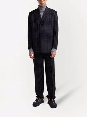 Off-White Check-pattern Single-breasted Blazer