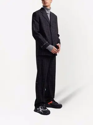 Off-White Check-pattern Single-breasted Blazer