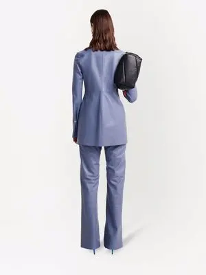 Off-White Collared Leather Shirt