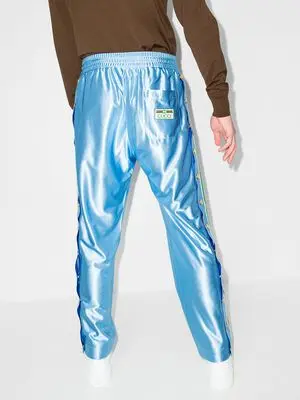 Gucci Web Stripe Shiny Jersey Track Pants