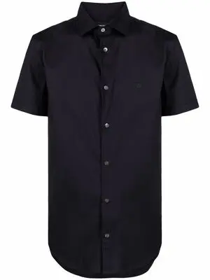 Emporio Armani Logo-embroidered Short-sleeved Shirt