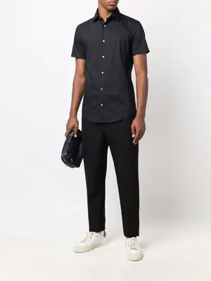 Emporio Armani Logo-embroidered Short-sleeved Shirt