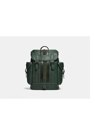 COACH Hitch Backpack With Varsity Stripe - Black
