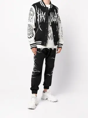 HACULLA. Leather-sleeve Varsity Jacket