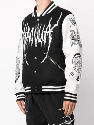 HACULLA. Leather-sleeve Varsity Jacket