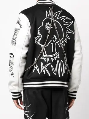 HACULLA. Leather-sleeve Varsity Jacket