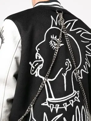 HACULLA. Leather-sleeve Varsity Jacket