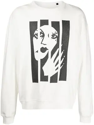 HACULLA. Broken Witch Graphic Print Sweatshirt - White