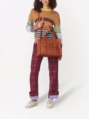 Marc Jacobs Leather Tote Bag - Brown