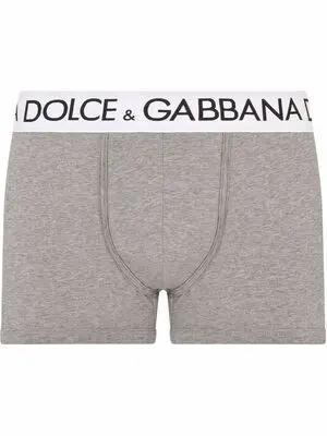Dolce & Gabbana Logo-waistband Boxer Briefs - Grey