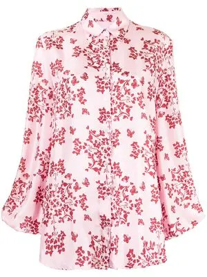 MACGRAW Story Printed Silk Blouse