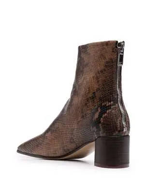 MAISON MARGIELA Snakeskin-effect Ankle Boots