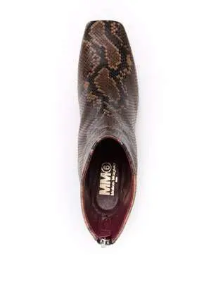 MAISON MARGIELA Snakeskin-effect Ankle Boots