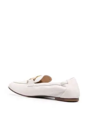TOD'S Logo-plaque Leather Loafers