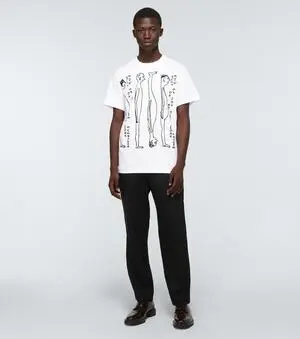 Comme Des GarçOns David Shrigley Cotton T-Shirt In White - 30% Off
