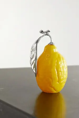 Buccellati Lemon Sterling And Glass Table Marker