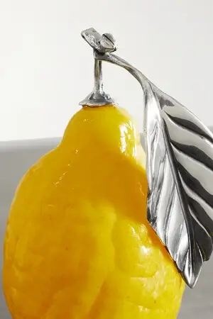Buccellati Lemon Sterling And Glass Table Marker