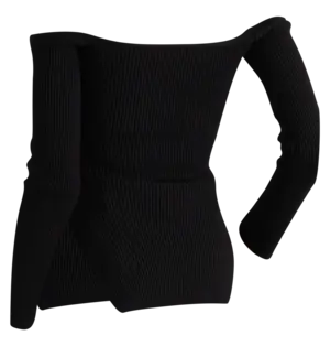 Khaite Maria Off-the-shoulder Sweater - Black