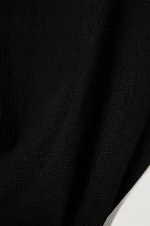 THE ROW Desio Ribbed Silk Turtleneck Top