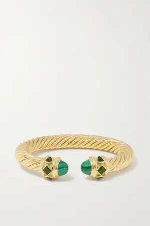 David Yurman Renaissance Malachite And Diopside Cuff