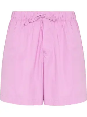 TEKLA High-waist Poplin Shorts - Purple