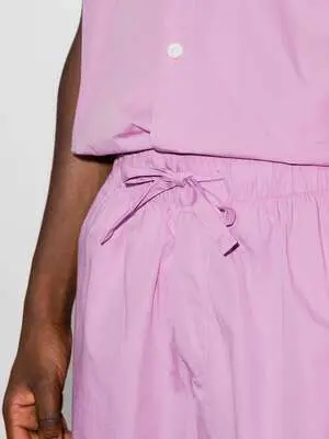 TEKLA High-waist Poplin Shorts - Purple